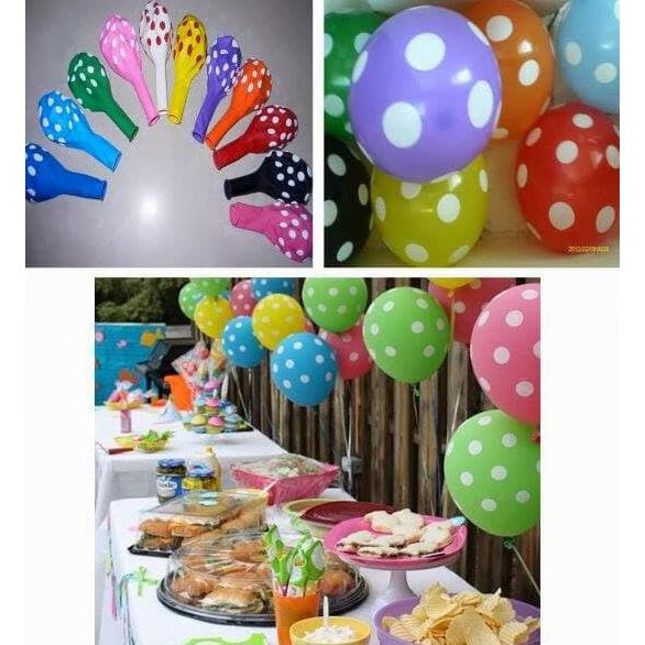 Polkadot Balloons / Metallic Latex Balloons / Original Balloon Birthday ...