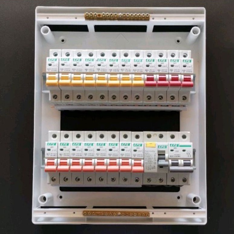 NES/EPS 63A SINGLE PHASE 30 WAY FULL SET DB BOX WITH ELCB ISOLATOR(MAIN ...