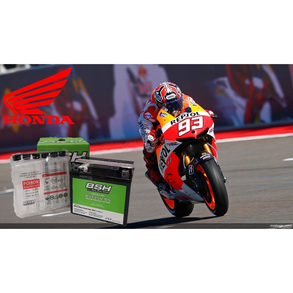 (100% ORIGINAL) BSH BATTERY BSTZ6V-BS 12v 5.0AH [ HONDA RS150] | Shopee ...