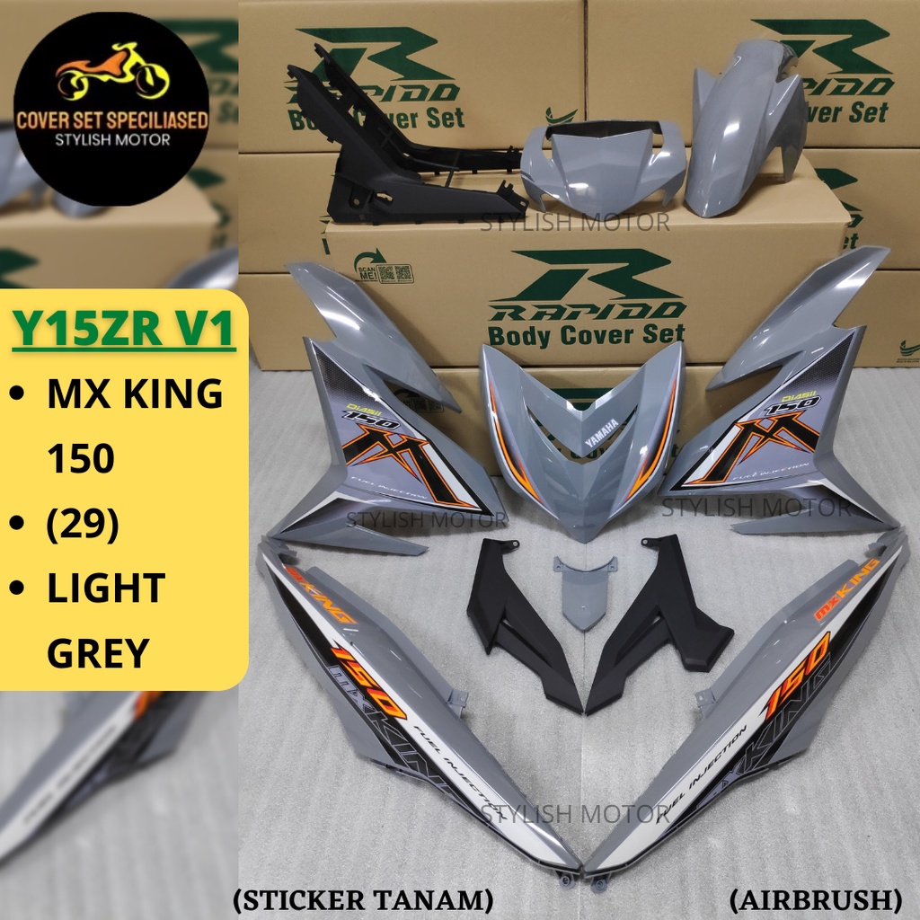 (STICKER TANAM/AIRBRUSH) RAPIDO COVER SET Y15 Y15ZR V1/V2 MX KING-150 ...