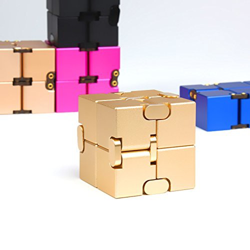 Metal Aluminum Infinity Cube Fidget Toy, Decompression Toys Fidget ...