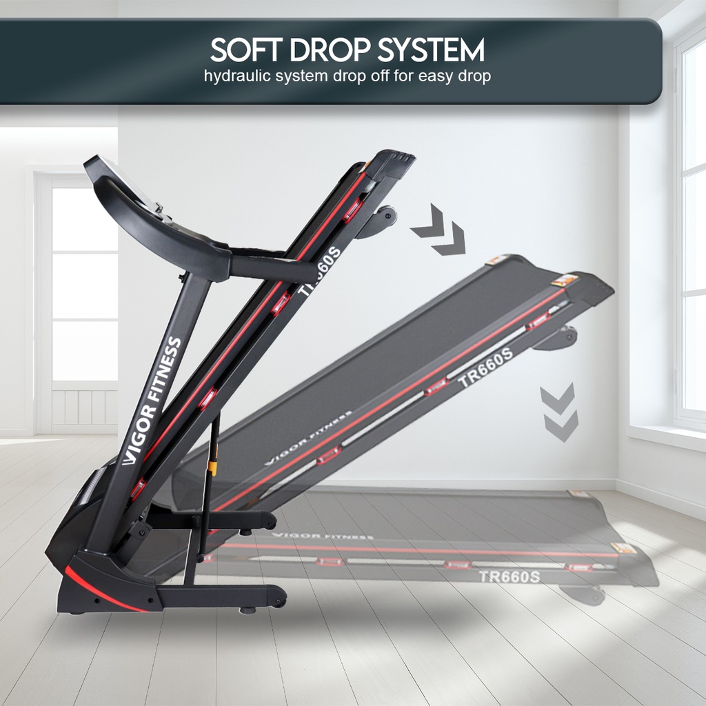 Vigor Fitness Treadmill Cardio 4.0hp Jogging Running Machine Auto ...