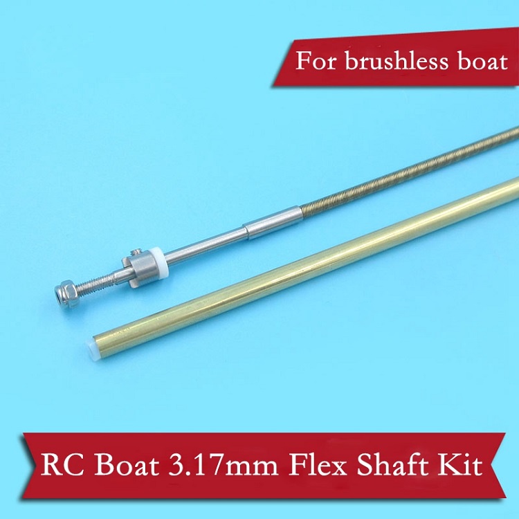 RC Boat Flexible Shaft 3.17mm Flexible Cable 300/250mm Prop Nut Drive Dog For Brushless Speed ...