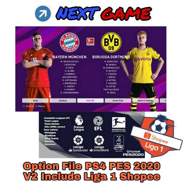 Option File Patch PS4 eFootball PES 2020 - Winning Eleven 20 | Shopee ...
