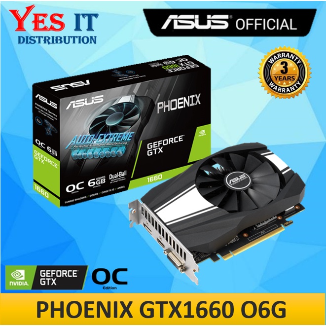 ASUS Phoenix GeForce GTX 1660 OC 6GB GDDR5 Graphics Card ( PH-GTX1660 ...
