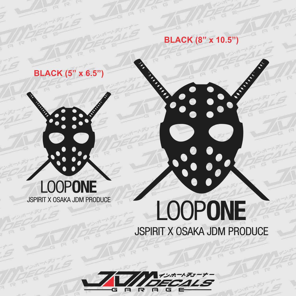 Loop One Kanjo Mask Car Vinyl Sticker | Shopee Malaysia