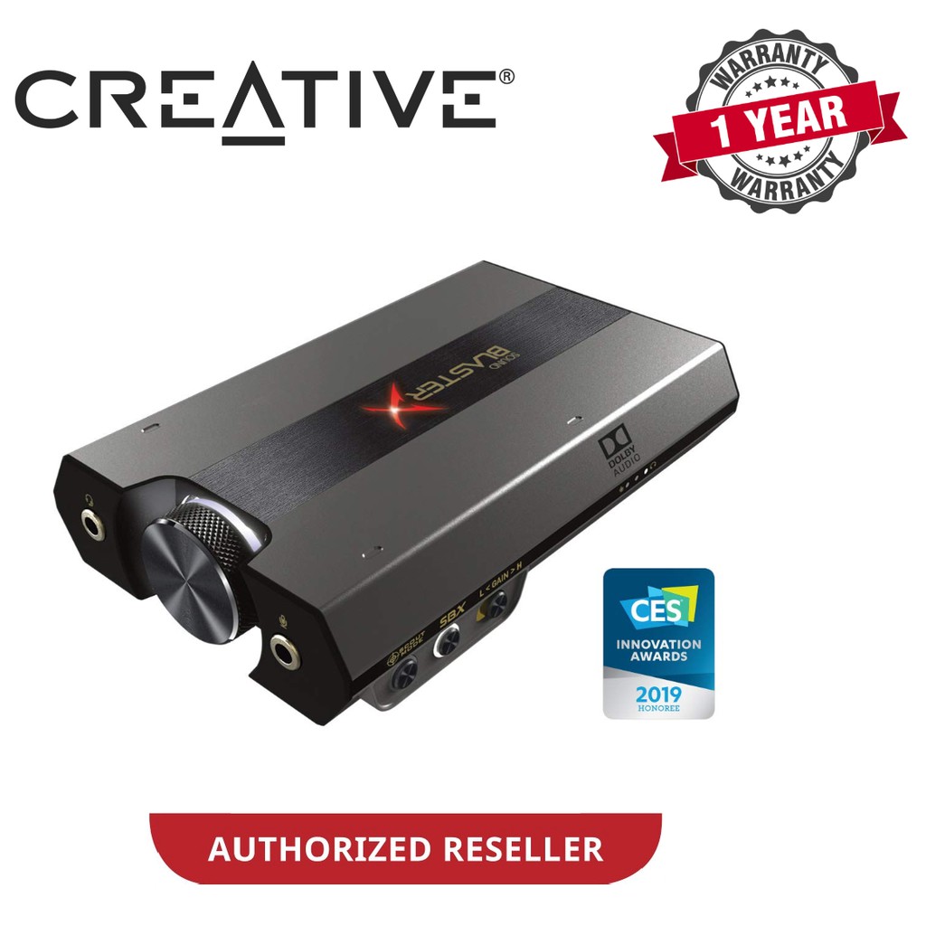 Creative Sound BlasterX SB1770 G6 Hi-Res 130dB 32bit/384kHz Gaming DAC ...