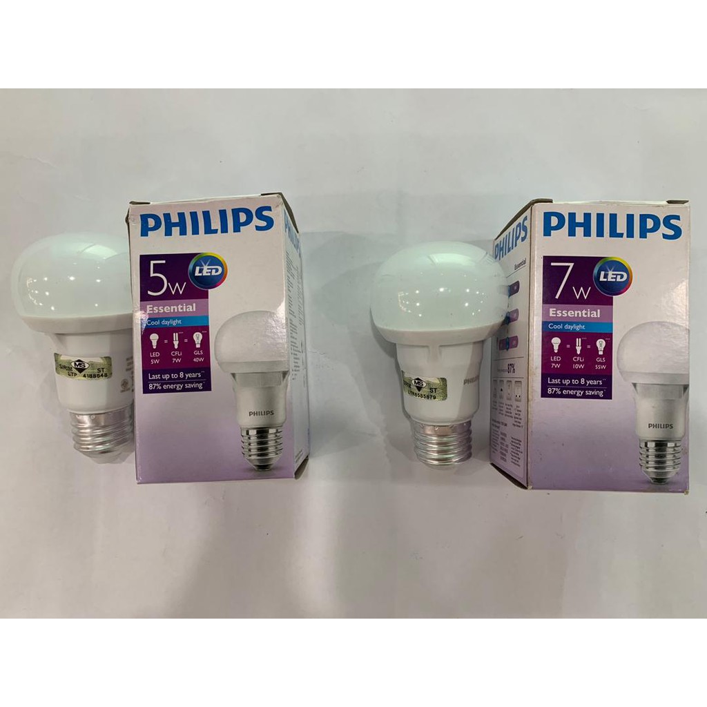 Philips 5W/7W ESSENTIAL LED BULB WARM WHITE | Shopee Malaysia