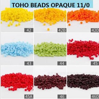 Japan TOHO BEADS OPAQUE 11/0 (Manik Toho) paket kecil( 9gm) | Shopee ...