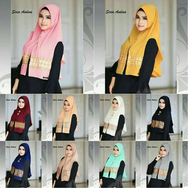 Syria Hijab/Syria Andina Ped Antem Lace Prada On The Chest | Shopee ...