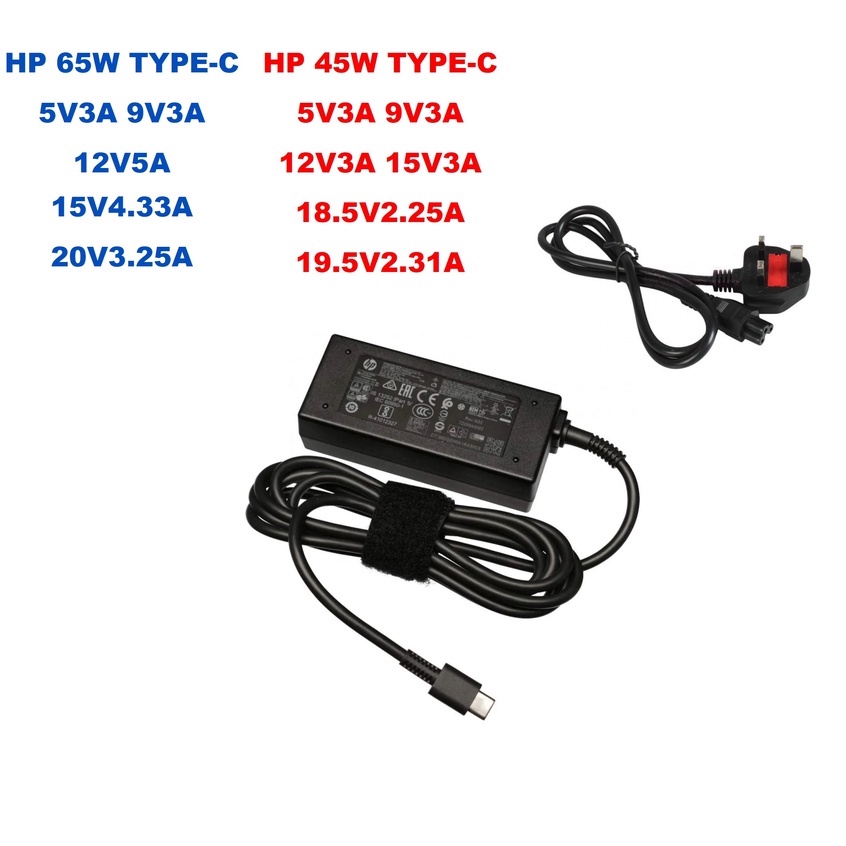 HP 45W 65W TYPE-C Power Adapter 20V 3.25A 19.5V 2.31A | Shopee Malaysia