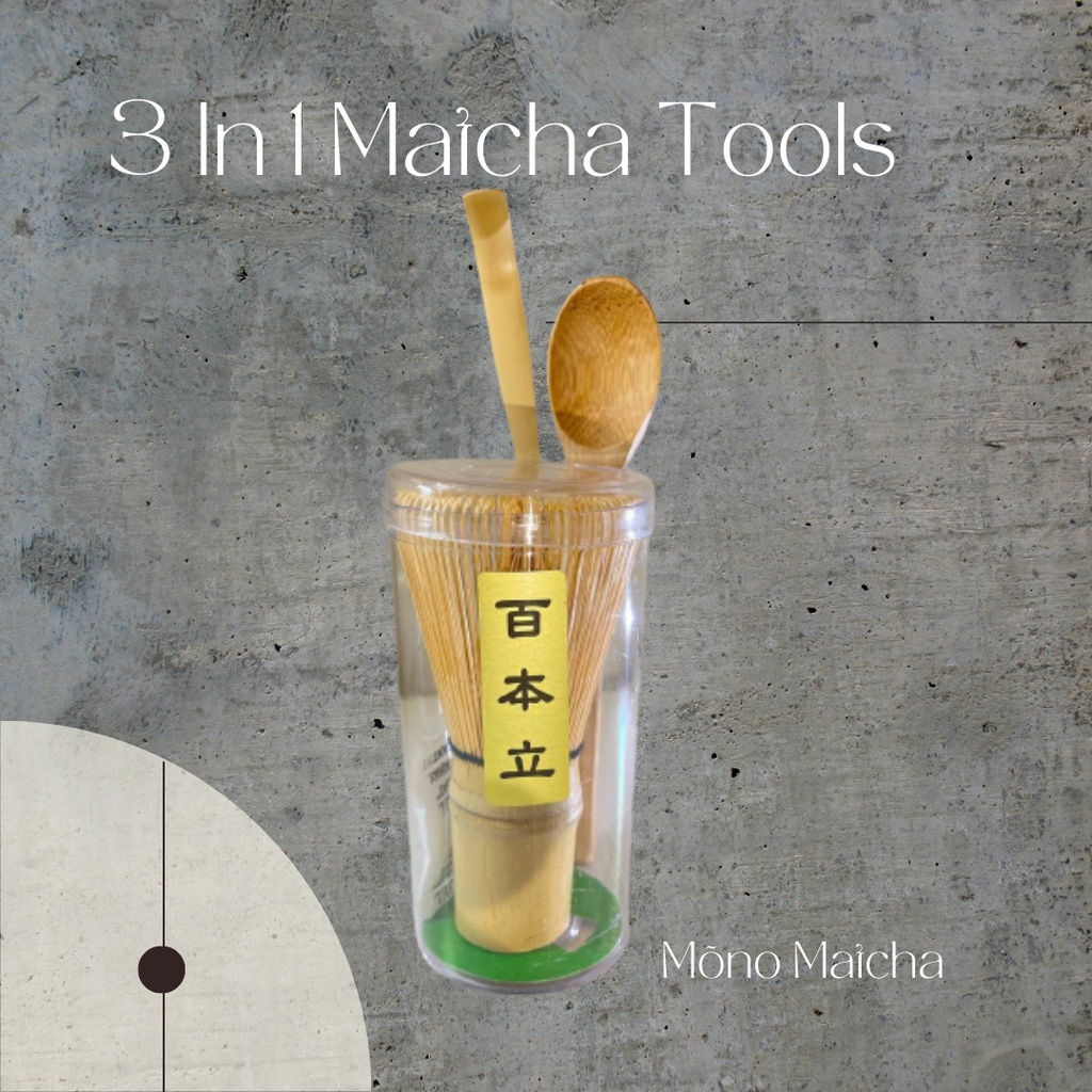 Mõno Matcha 3 IN 1 Matcha Tools Set Bamboo Matcha Whisk Chasen, Brush ...