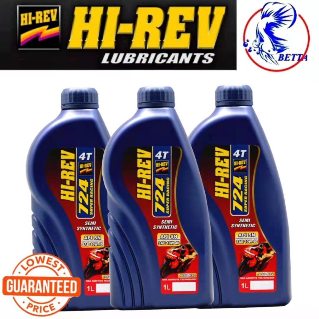 HI-REV 4T 724 SUPER RACING SEMI SYNTHETIC SAE 10W-40 SUPER RACING ...