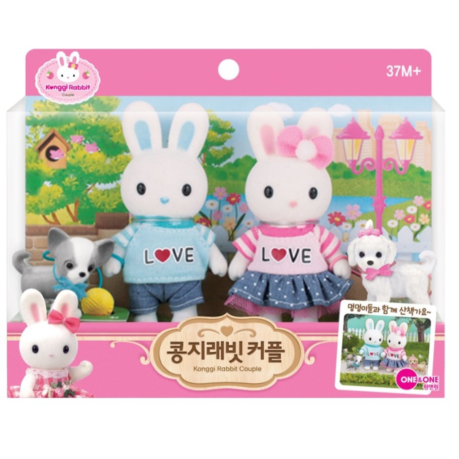 [Original] Konggi Rabbit Couple Playset With Pets | Shopee Malaysia