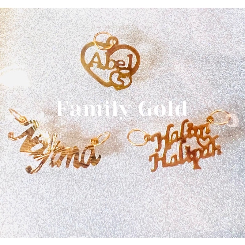 Family Gold Emas 916 Custom Made Loket dan Cincin Nama (Any Name ...