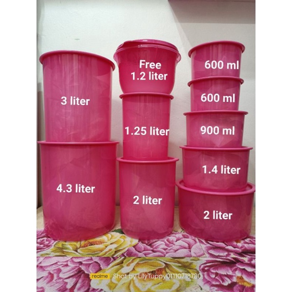 One Touch Pink Tupperware | Shopee Malaysia