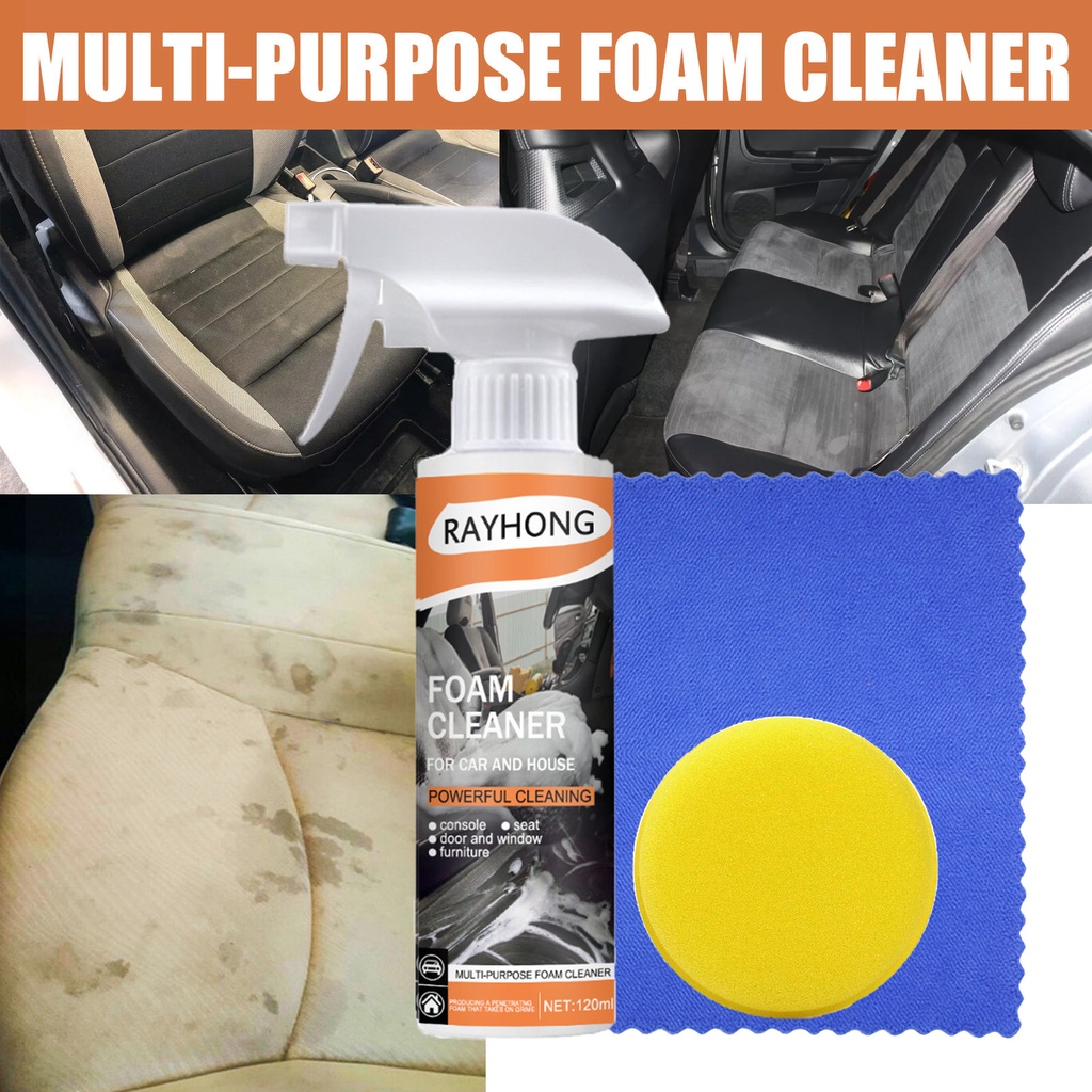 Car Interior Cleaning Agent Roof Seat No-wash Strong Decontamination Foam Cleaner Automobile Car ...