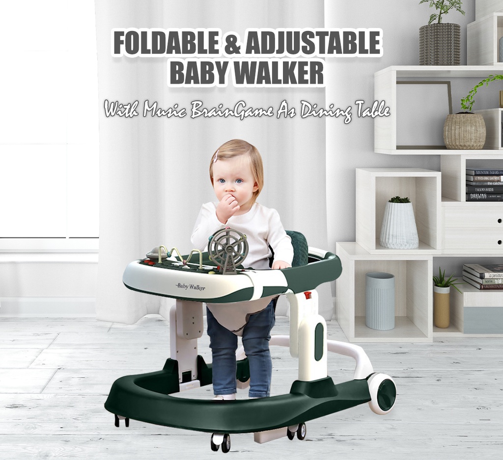MIKAZE - WANDA Baby Walker Music Anti-O-Leg Foldable Portable ...