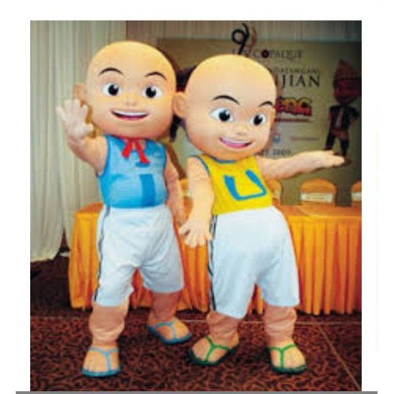 upin ipin Mascot Costume Cartoon Character Party Carnival Cosplay Cloth ...