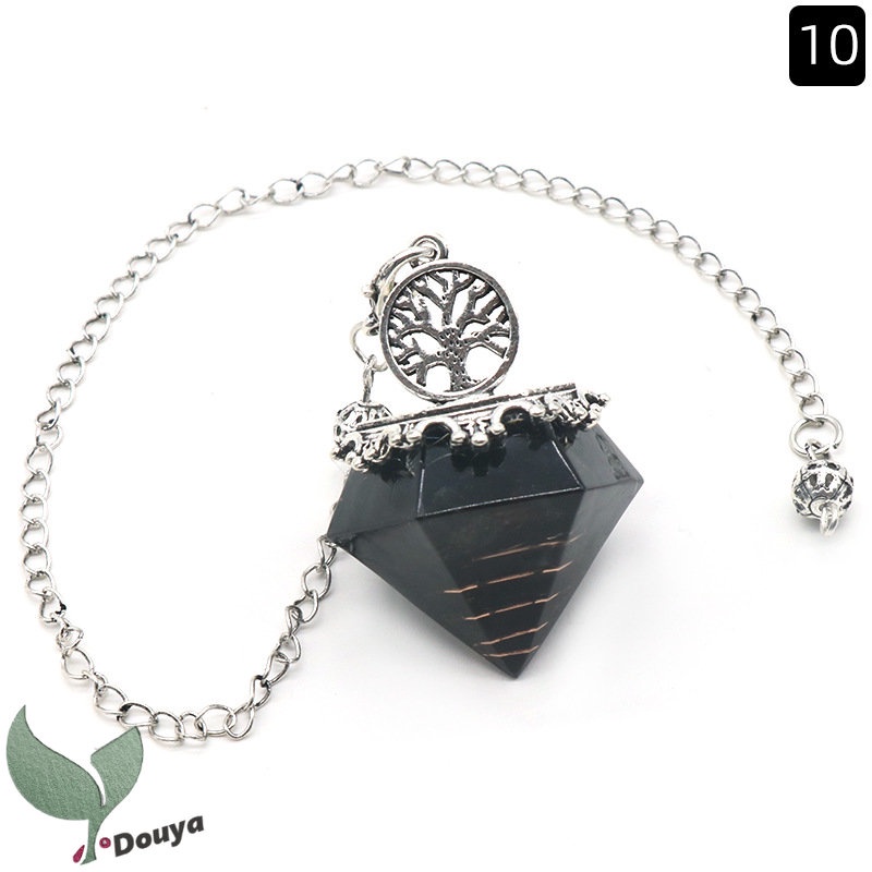 7 Chakra Pendulum Crystal Dowsing Pendulum, Tree of Life 6 Faceted ...