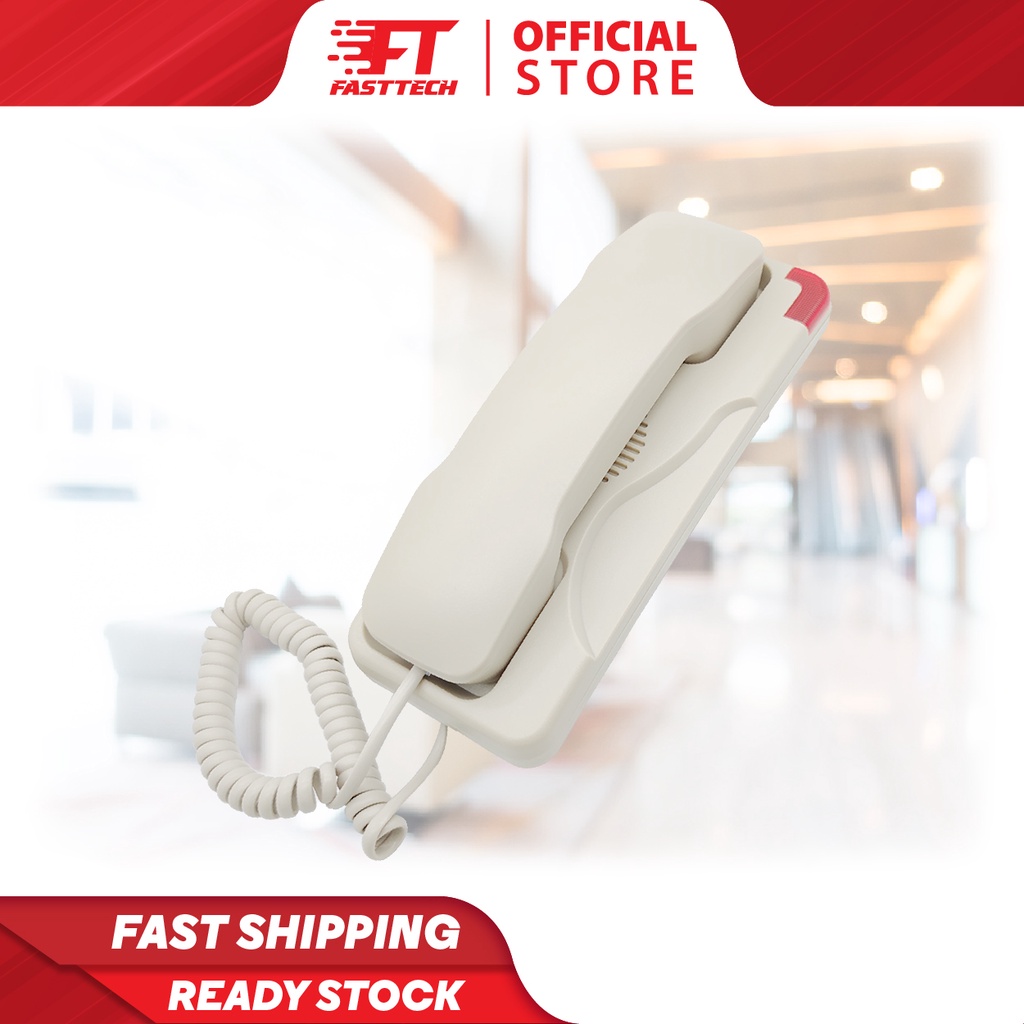 Hotel Bathroom Wall Mounted Corded Single Line phone with Flash, Wall ...