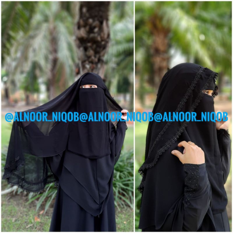 New NIQAB AYUMI kode01. Yemeni Lace NIQAB by Dannis Moslem | Shopee ...