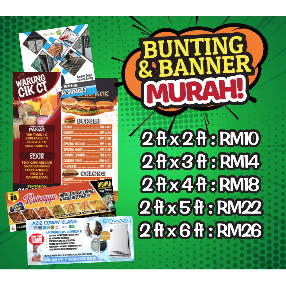 Banner Bunting MURAH Shopee Malaysia