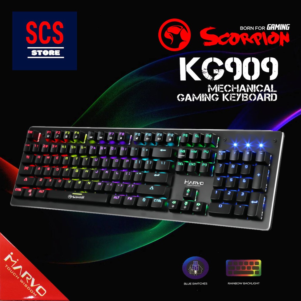 MARVO KG909 Scorpion MECHANICAL GAMING KEYBOARD | Shopee Malaysia