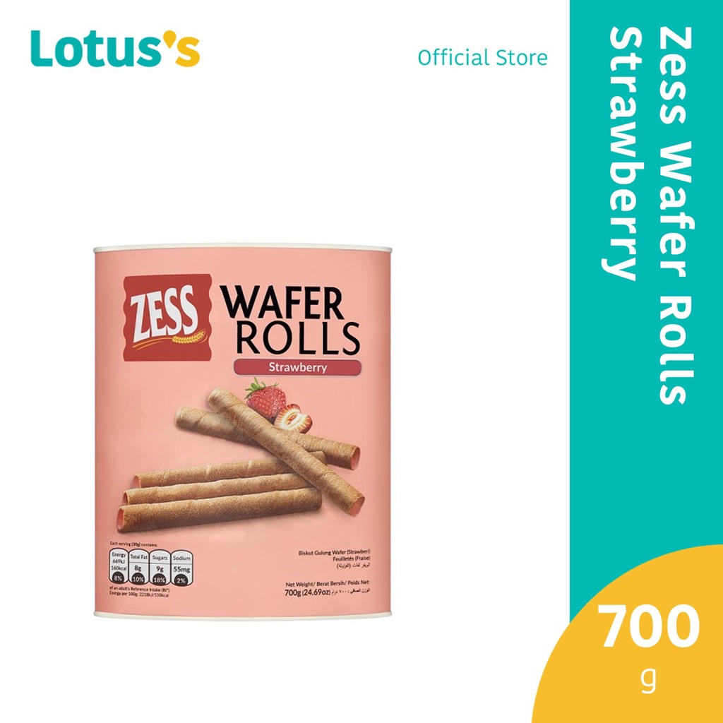 Zess Wafer Rolls Strawberry 700g | Shopee Malaysia