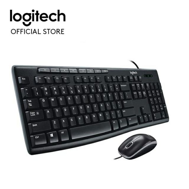 LOGITECH MK200 WIRED USB MEDIA KEYBOARD + MOUSE (COMBO) | Shopee Malaysia