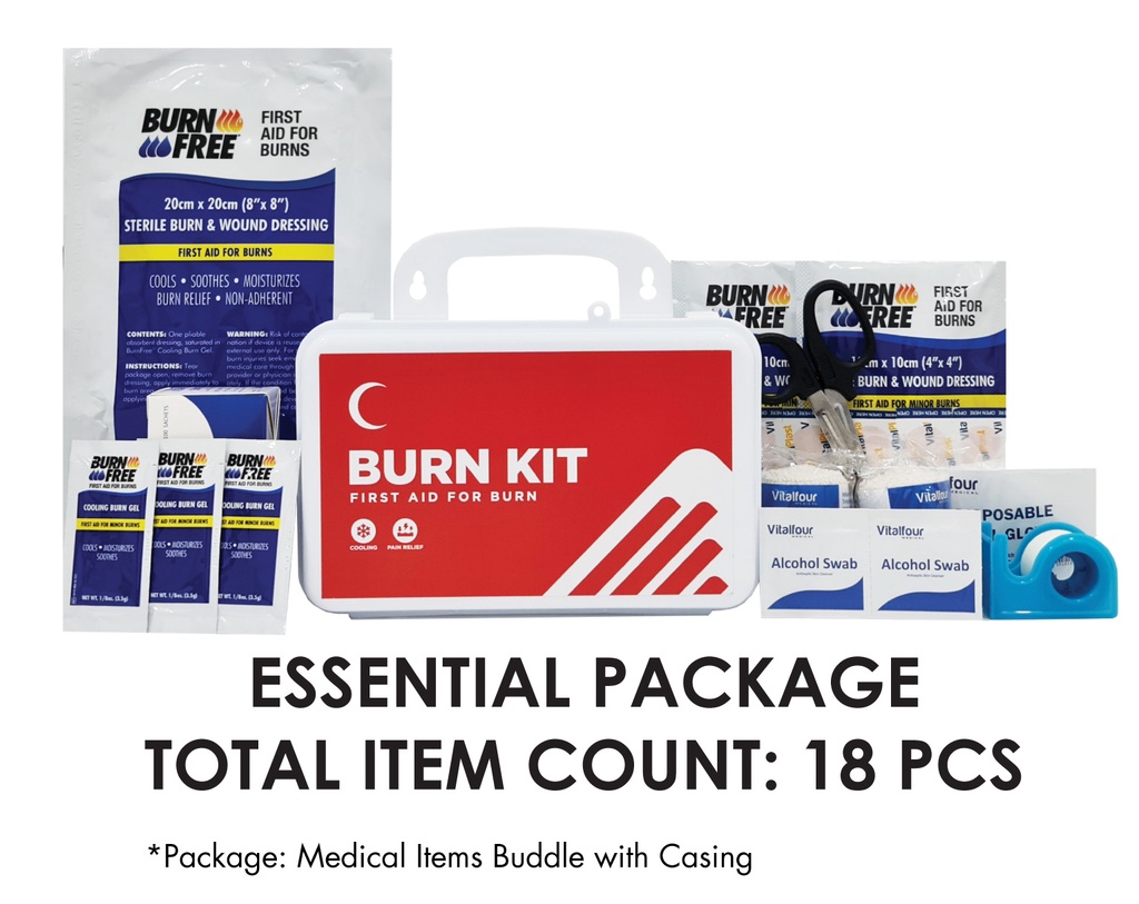 BurnFree Burnshield BurnCare Burn Kit Dressing Package comes with ...