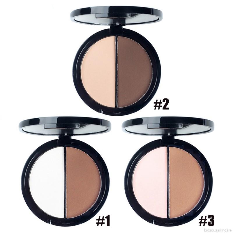 LAMEILA Double-Color Face Contour Powder Palette Brighten Face Makeup ...