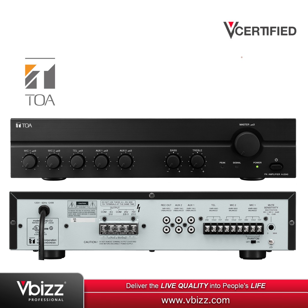 TOA A2240 240W Mixer Amplifier (A-2240H) | Shopee Malaysia
