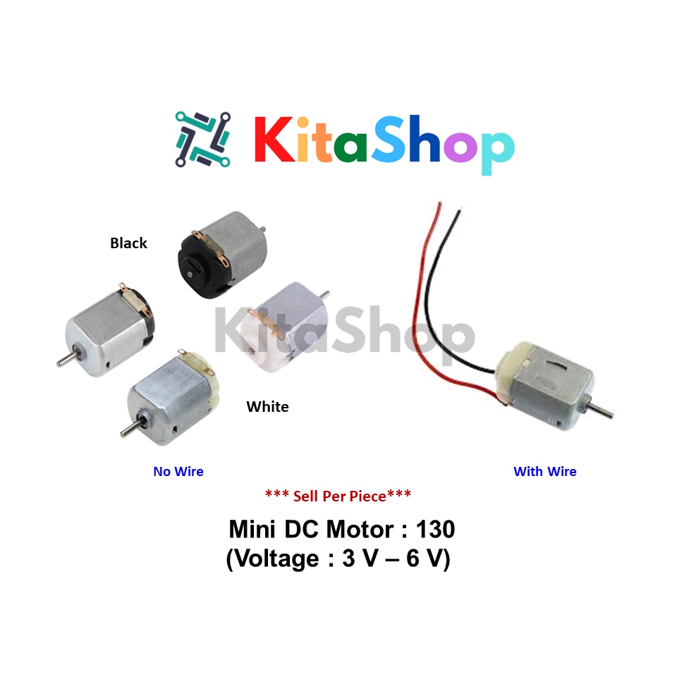 Mini DC Motor : 130 (3V - 6V , With or Without Wire) | Shopee Malaysia