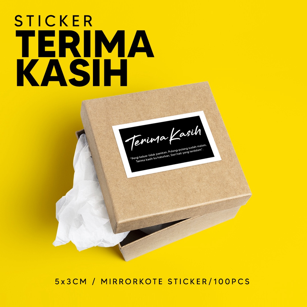 Sticker Terima Kasih / Doorgift Sticker / Food Sticker / Gift Sticker ...