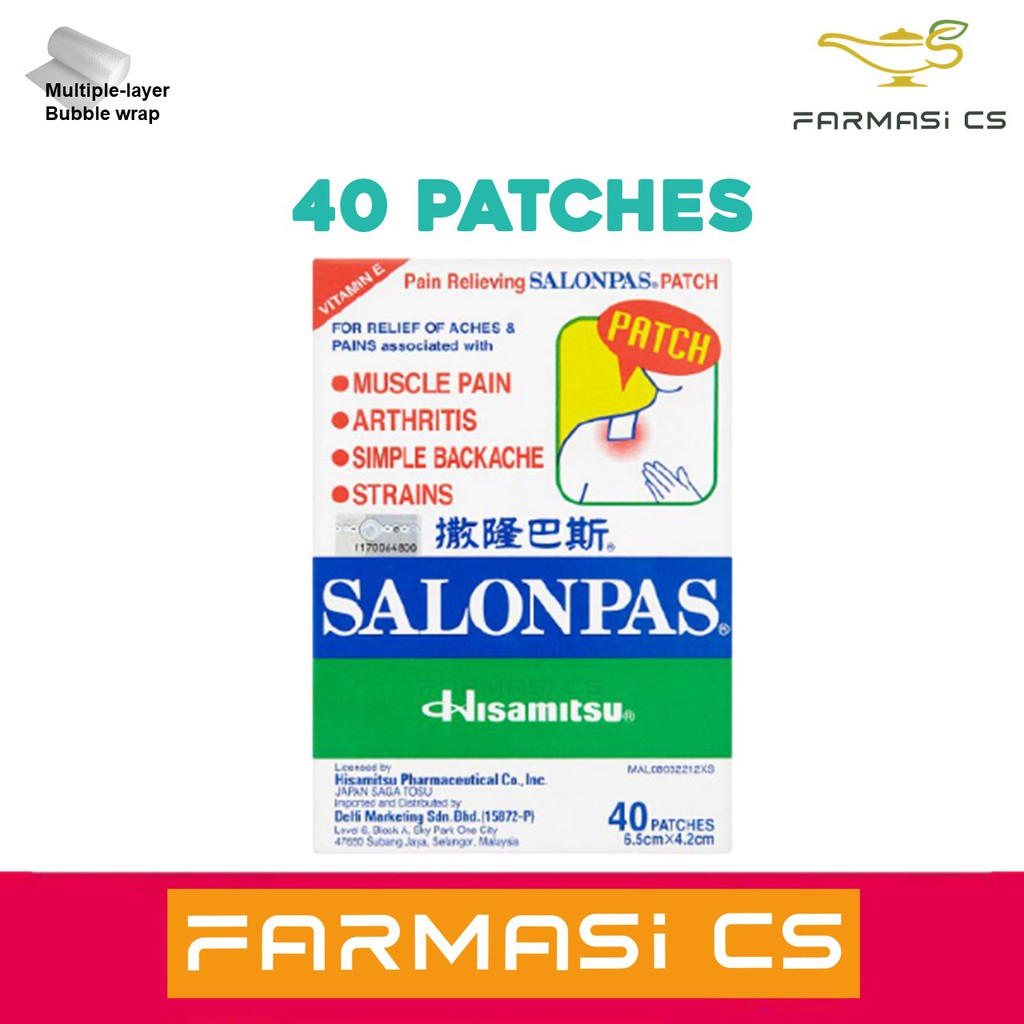 Hisamitsu Salonpas Patch 40 patches EXP:06/2026 [ FARMASI CS ] | Shopee ...