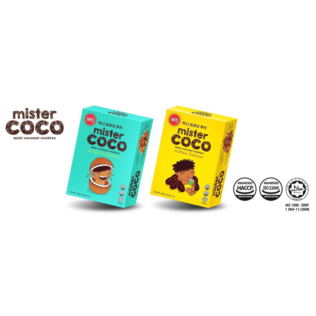 MISTER COCO - MINI COCONUT COOKIES (ASSORTED) 80g | Shopee Malaysia