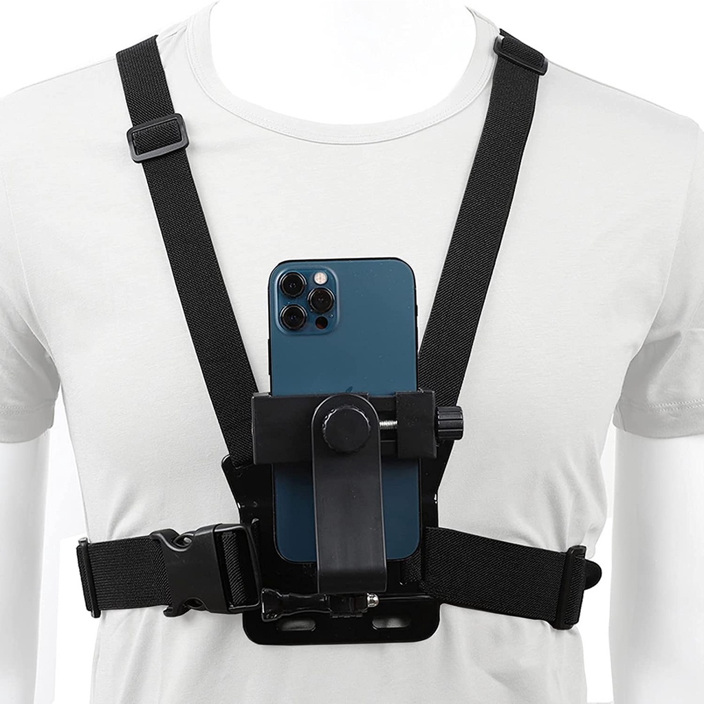 [6 in 1]Chest Mount for Cellphone Adjustable Chest Body Strap for ...