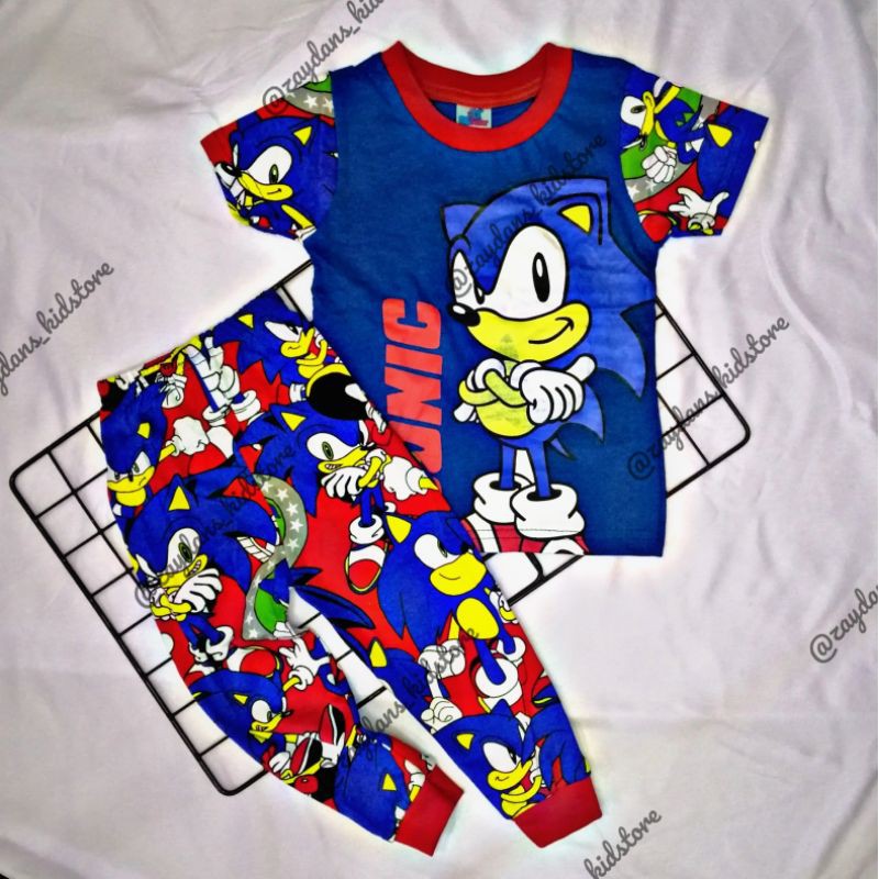 Pyjamas sonic biru RS SELLER - with minor defect | Shopee Malaysia