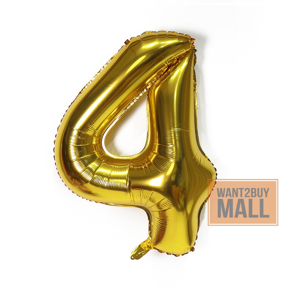 🇲🇾 🏆 16 Inch A-Z 0-9 Alphabet Letters Number Foil Gold Color Party ...