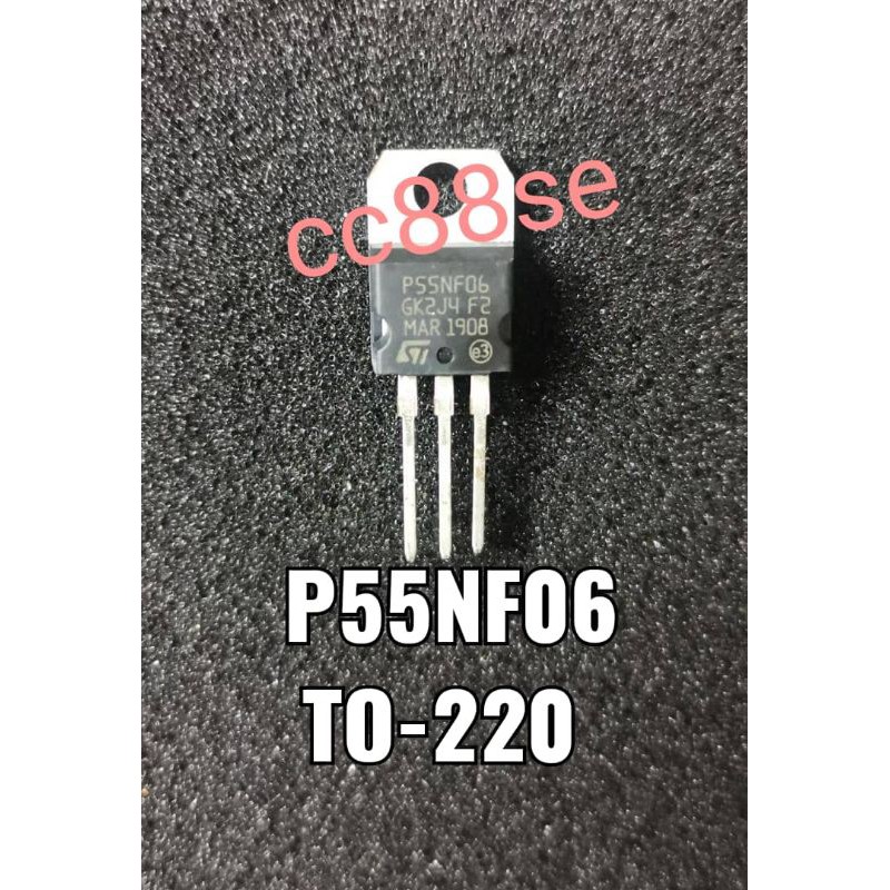 P55NF06 55N06 (50N06) TO-220 N-CHANNEL MOSFET FET ST | Shopee Malaysia
