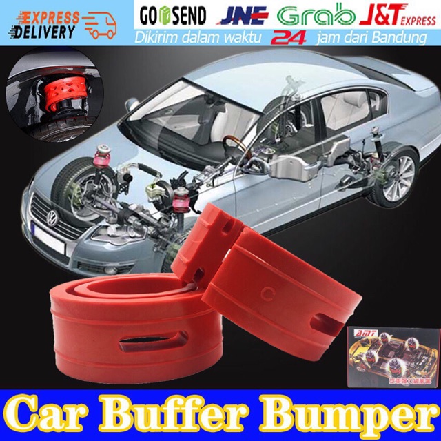 2pcs Spring Buffer Car Bumper Shock Absorber Auto Universal Bumper For ...