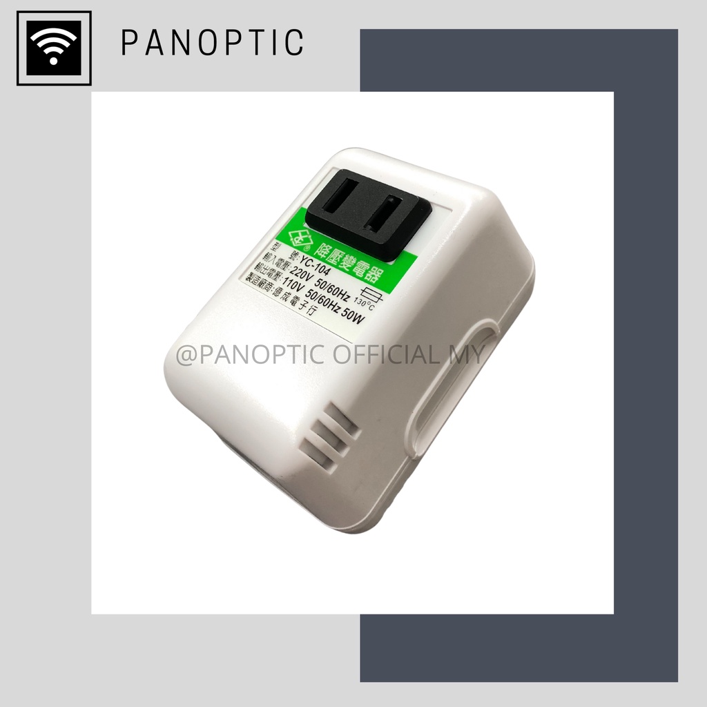 YC-104 220V to 110V 50W Power Step Down Transformer Step Down Plug ...