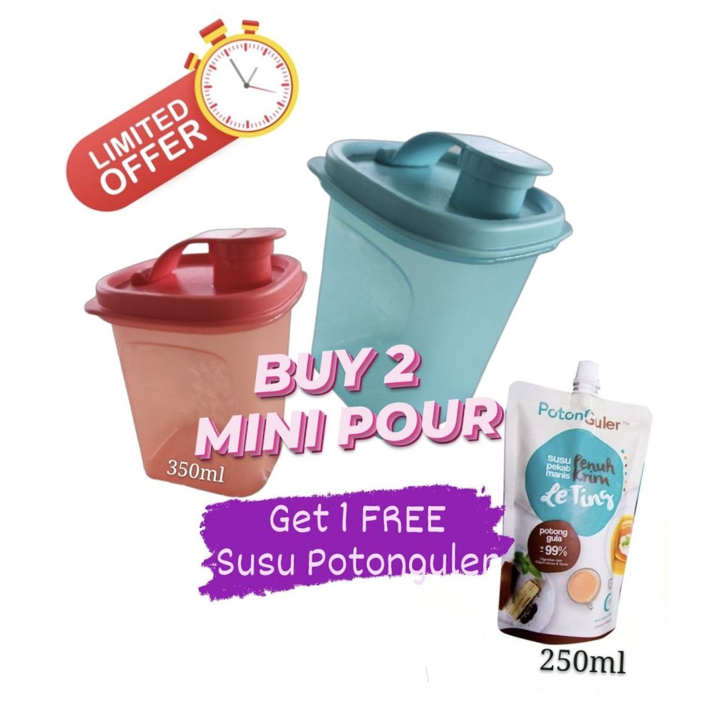 TUPPERWARE MINI POUR / BEKAS SUSU PEKAT TUPPERWARE 350ML | Shopee Malaysia