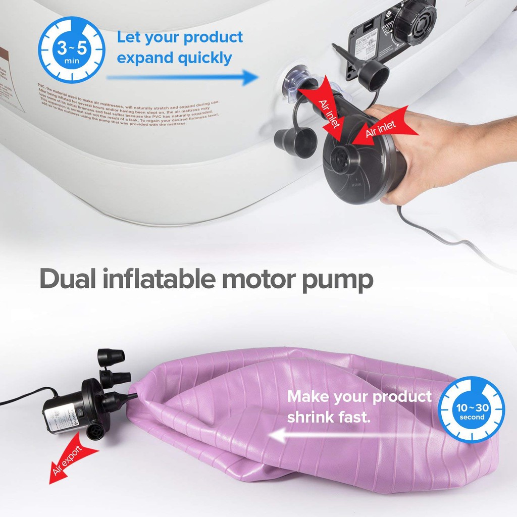 Inflatable Car Swimming Pool Bed Ball Float Electric Air Pump ...