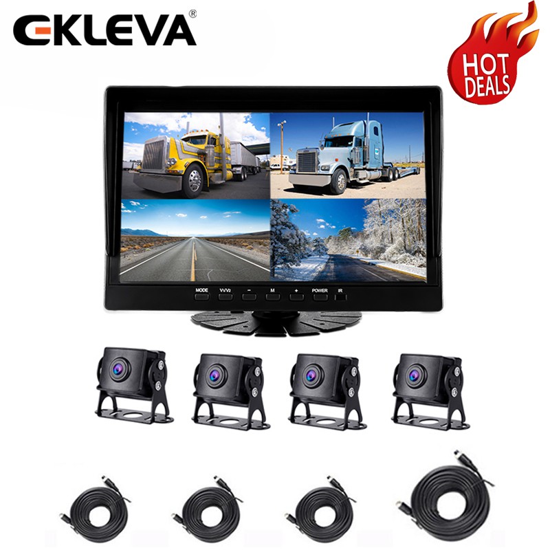 EKLEVA Rear View DVR Monitor With 4 Camera (10") | Shopee Malaysia