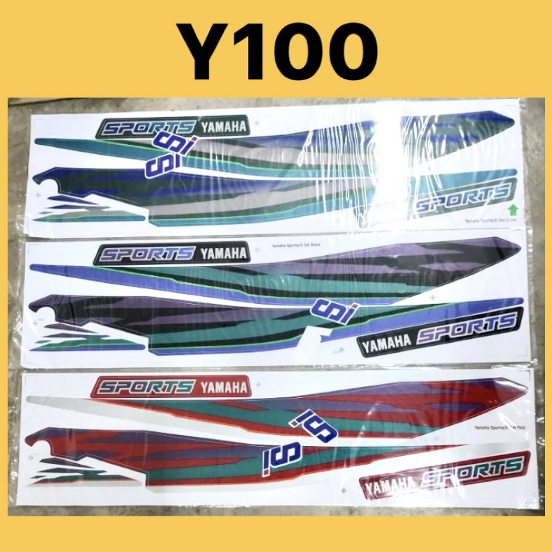 Stiker sticker body stripe cover set (4) yamaha sport sports y100 SPORT 100 SPORT100 COVERSET ...