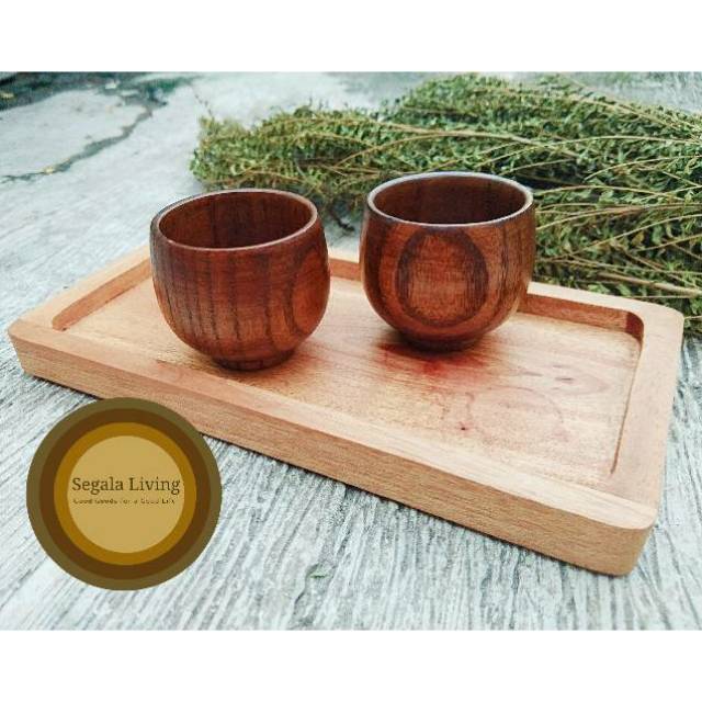 KAYU Riyo Japanese/Korean-Style Super Small Wooden Cup For Drinking ...