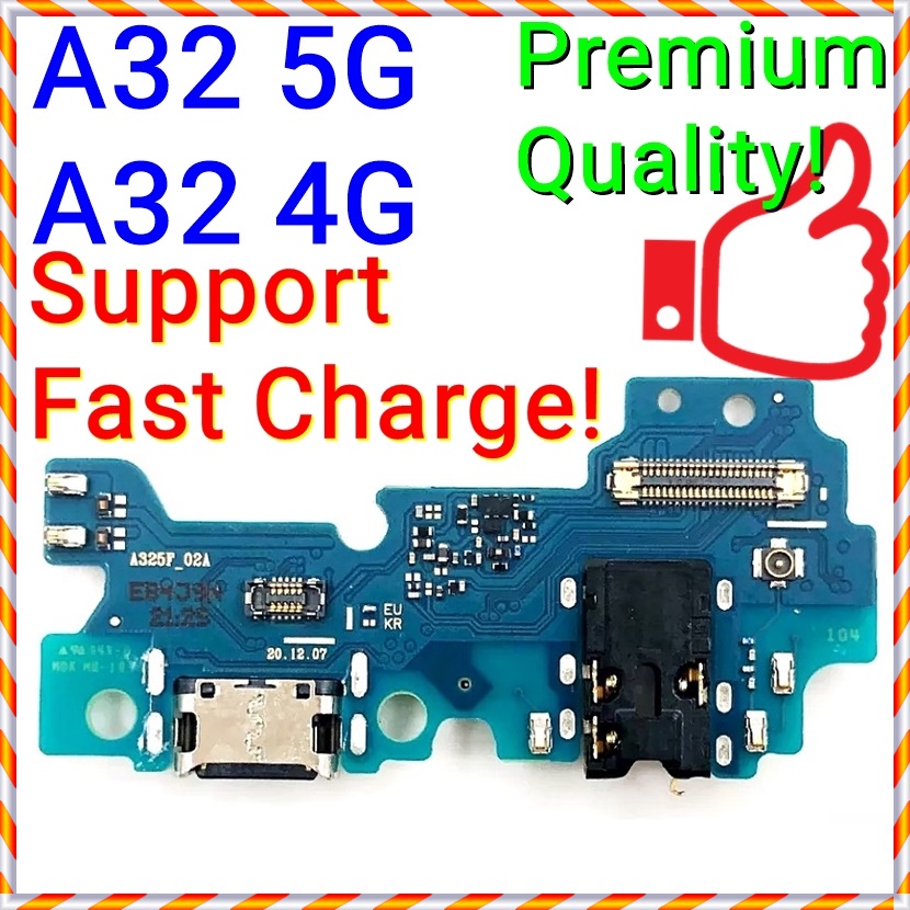 (15W Fast Charge) NEW ORI Charging Port Board MIC Ribbon for Samsung Galaxy A32 5G A326B / A32 ...