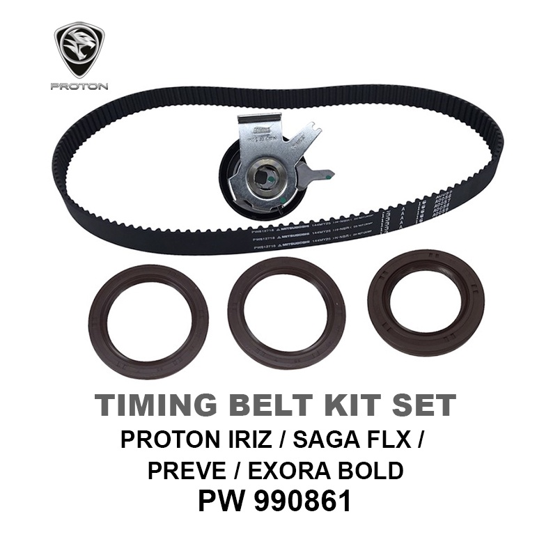 Original Proton [PW990861] Timing Belt Kit - Proton Saga Flx Exora Bold ...